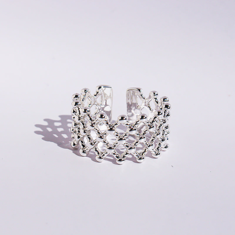 lace wide version Silver ball joint ring JLTR0593