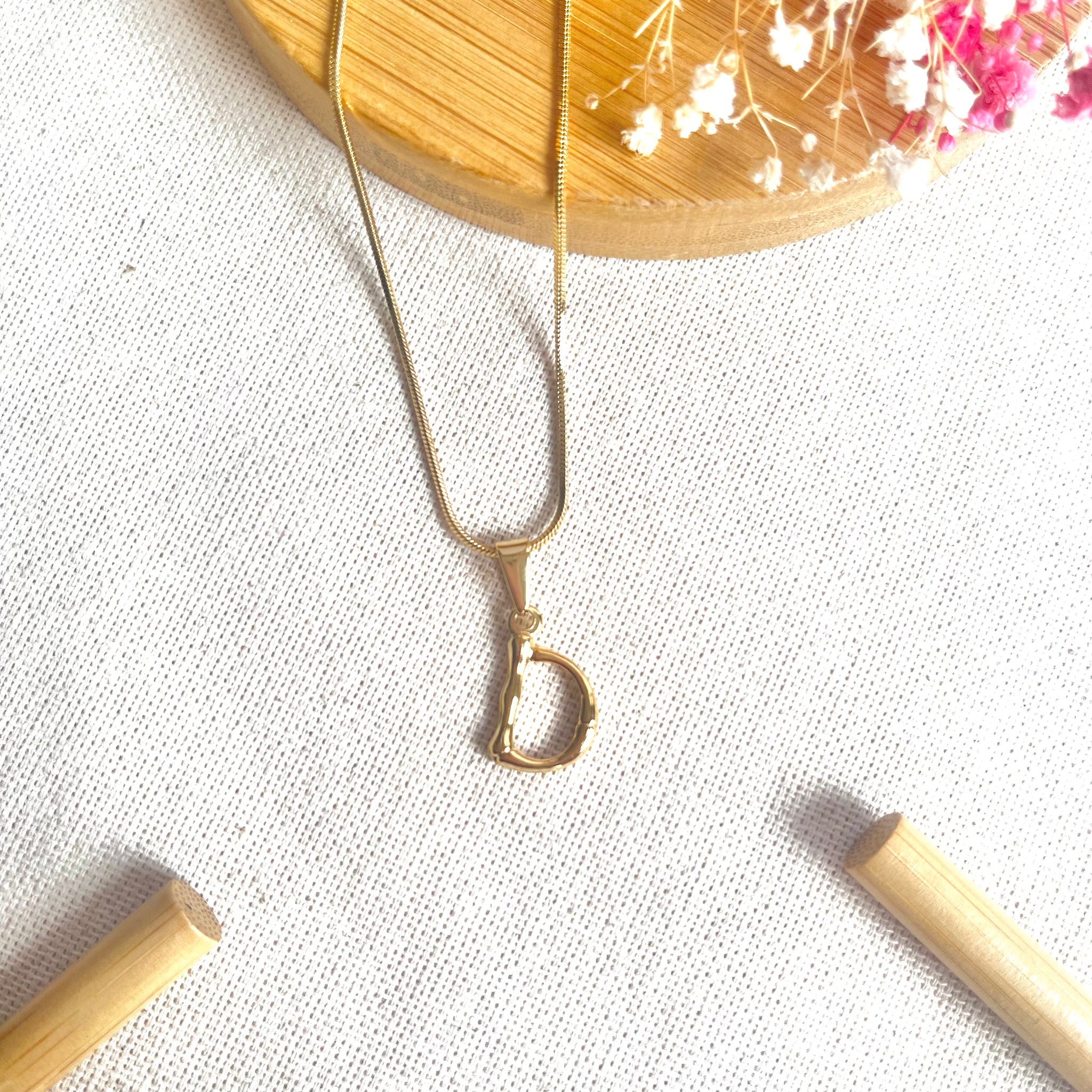 Just lil things Alphabet Artificial Gold necklace – justlilthings